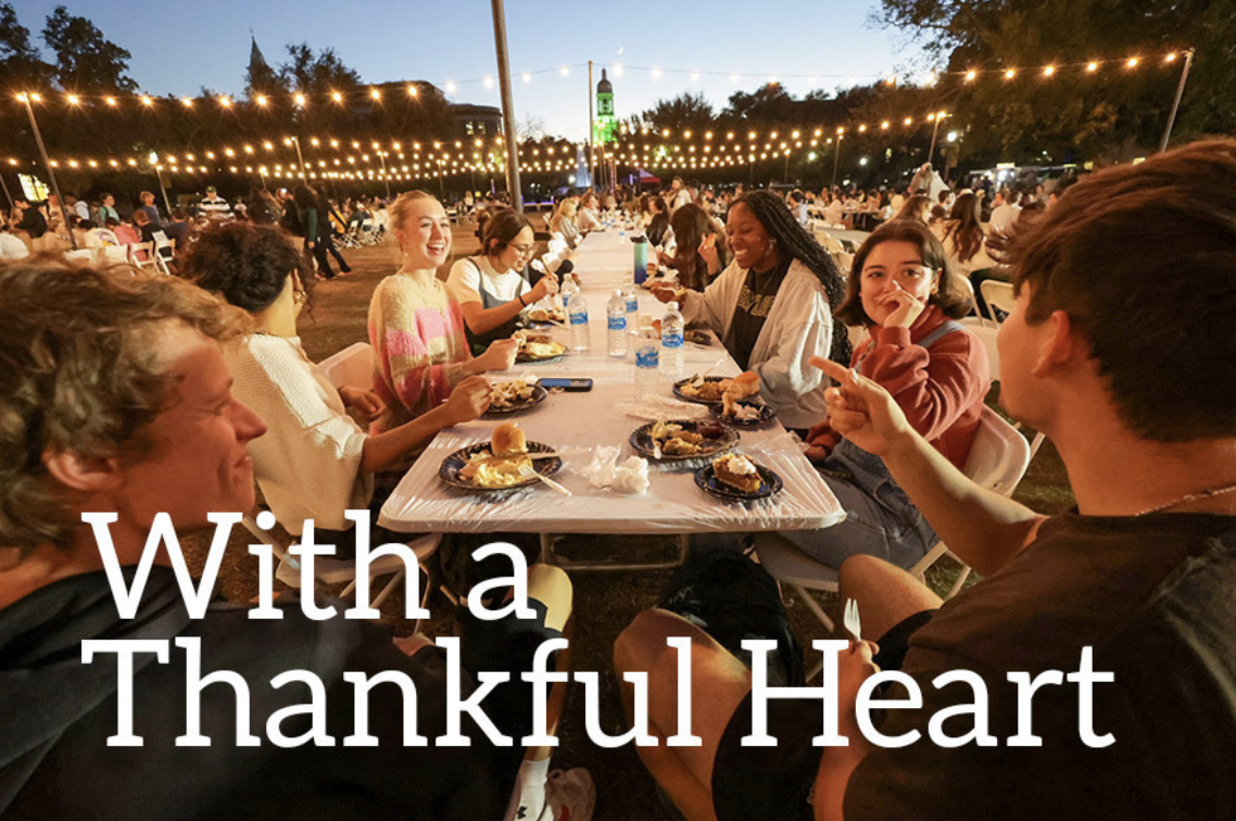 With a Thankful Heart | The Baylor Parent Portal